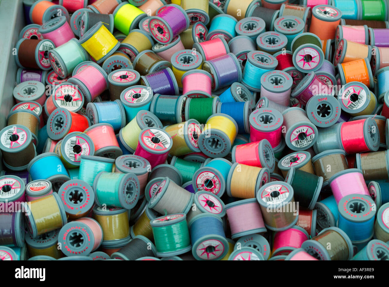Abstract Sewing pattern of spools of thread Stock Photo - Alamy