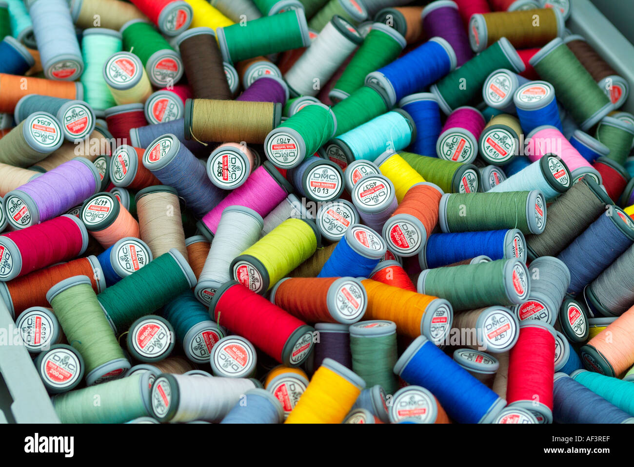 Abstract Sewing pattern of spools of thread Stock Photo - Alamy