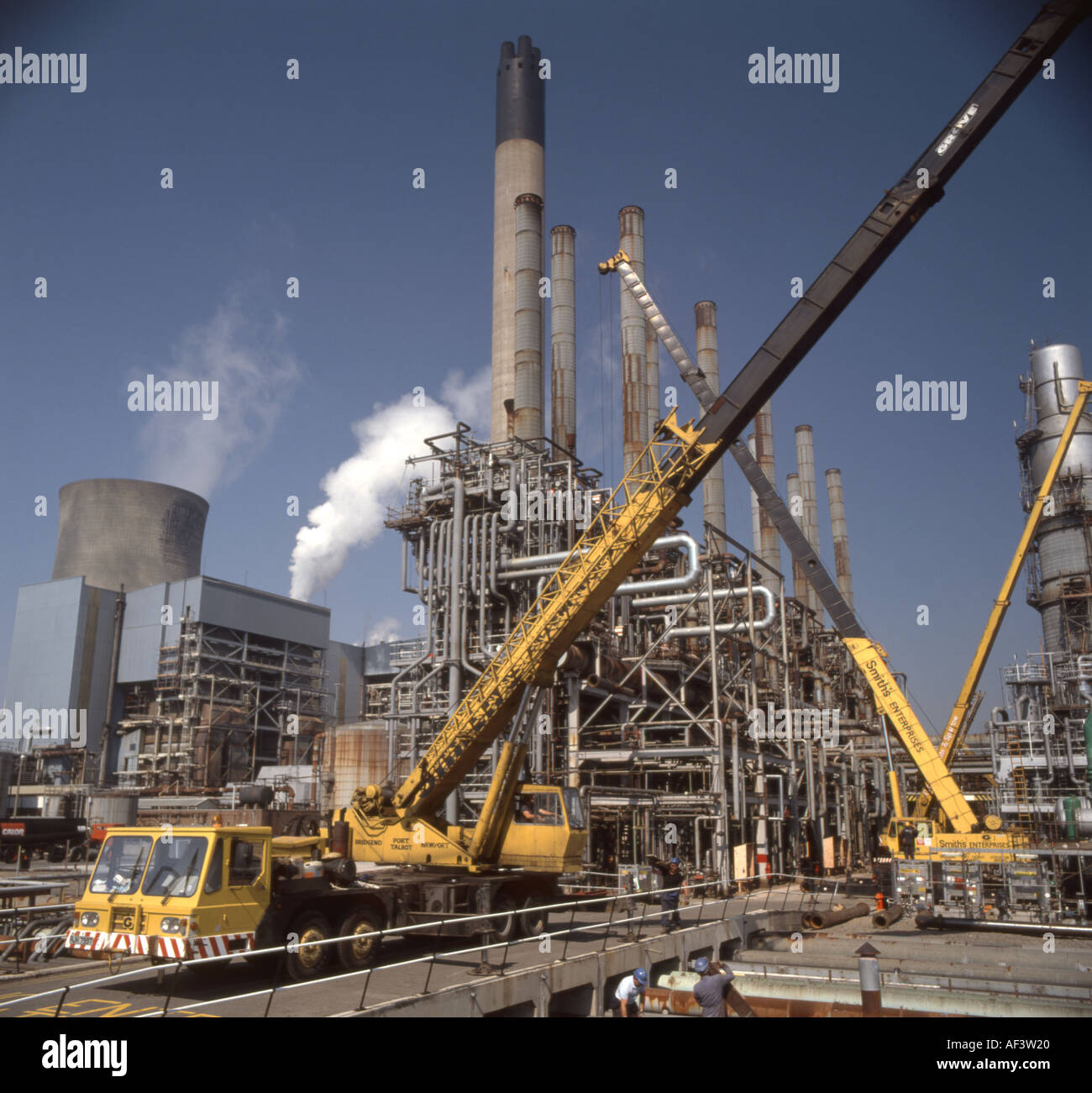 Chemical works construction site Stock Photo - Alamy