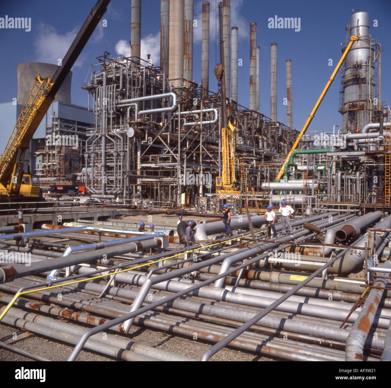 Chemical works construction site Stock Photo - Alamy