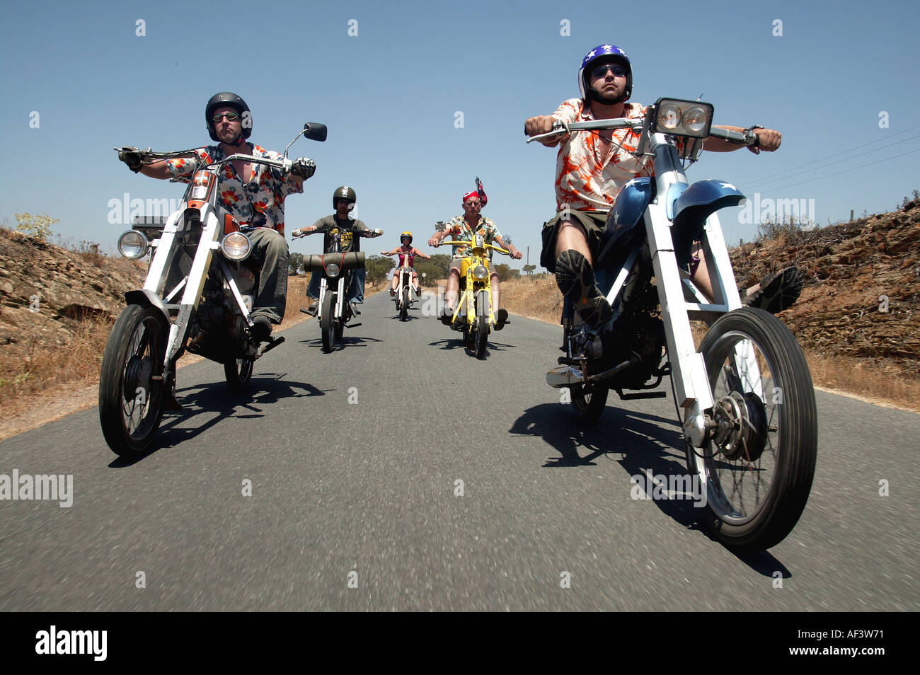 easy rider bikers making fun of the iconic 70 s movie Stock Photo - Alamy