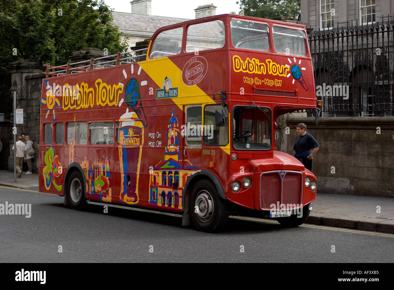 Open topped Dublin Tour Bus Stock Photo - Alamy
