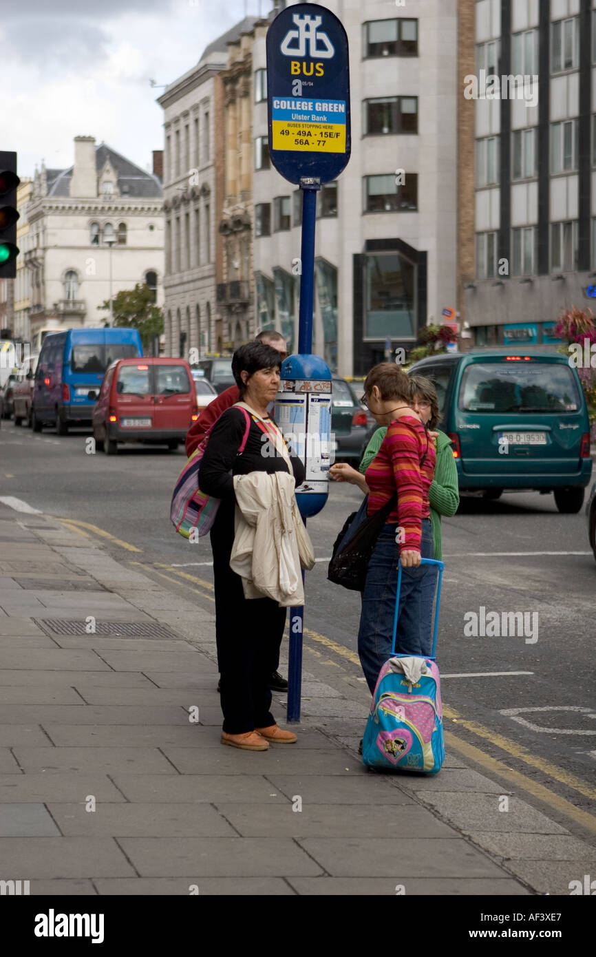 Bus stop timetable of dublin hi-res stock photography and images - Alamy