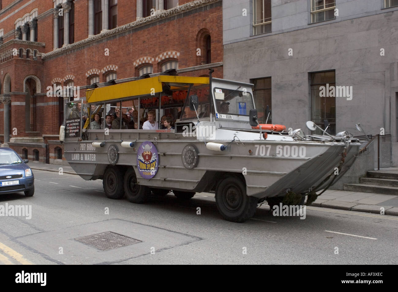 Viking Tours Amphibious Vehicle with tourists onboard Stock Photo - Alamy