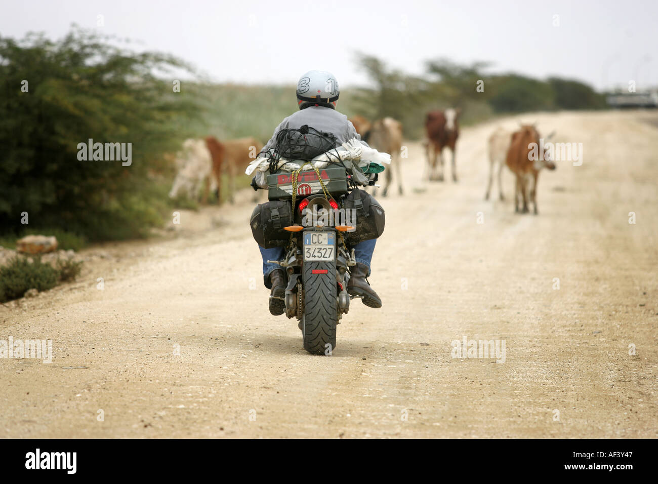 motorcycle touring in Africa Stock Photo - Alamy
