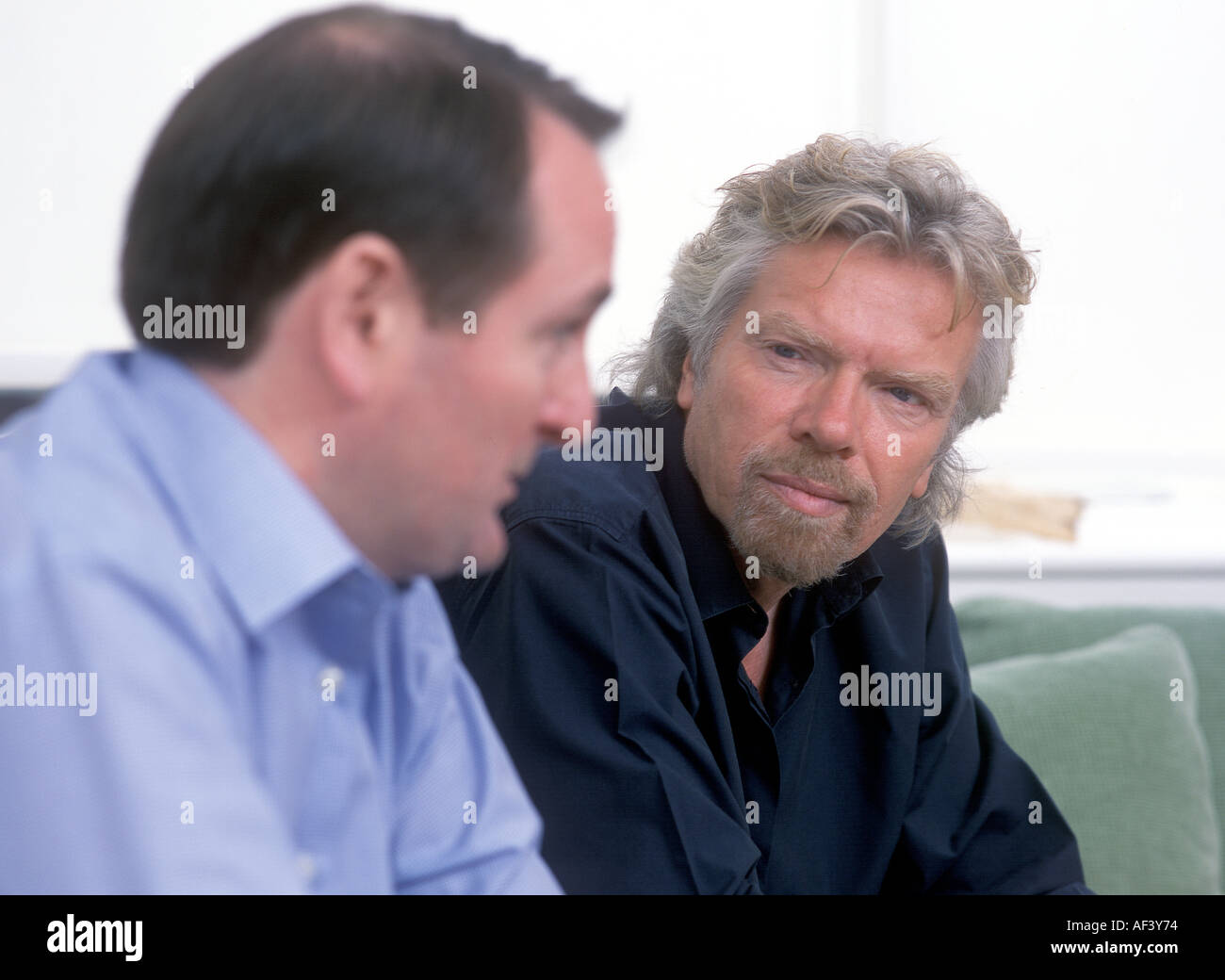 Richard Branson iconic name in business being interviewed in his ...