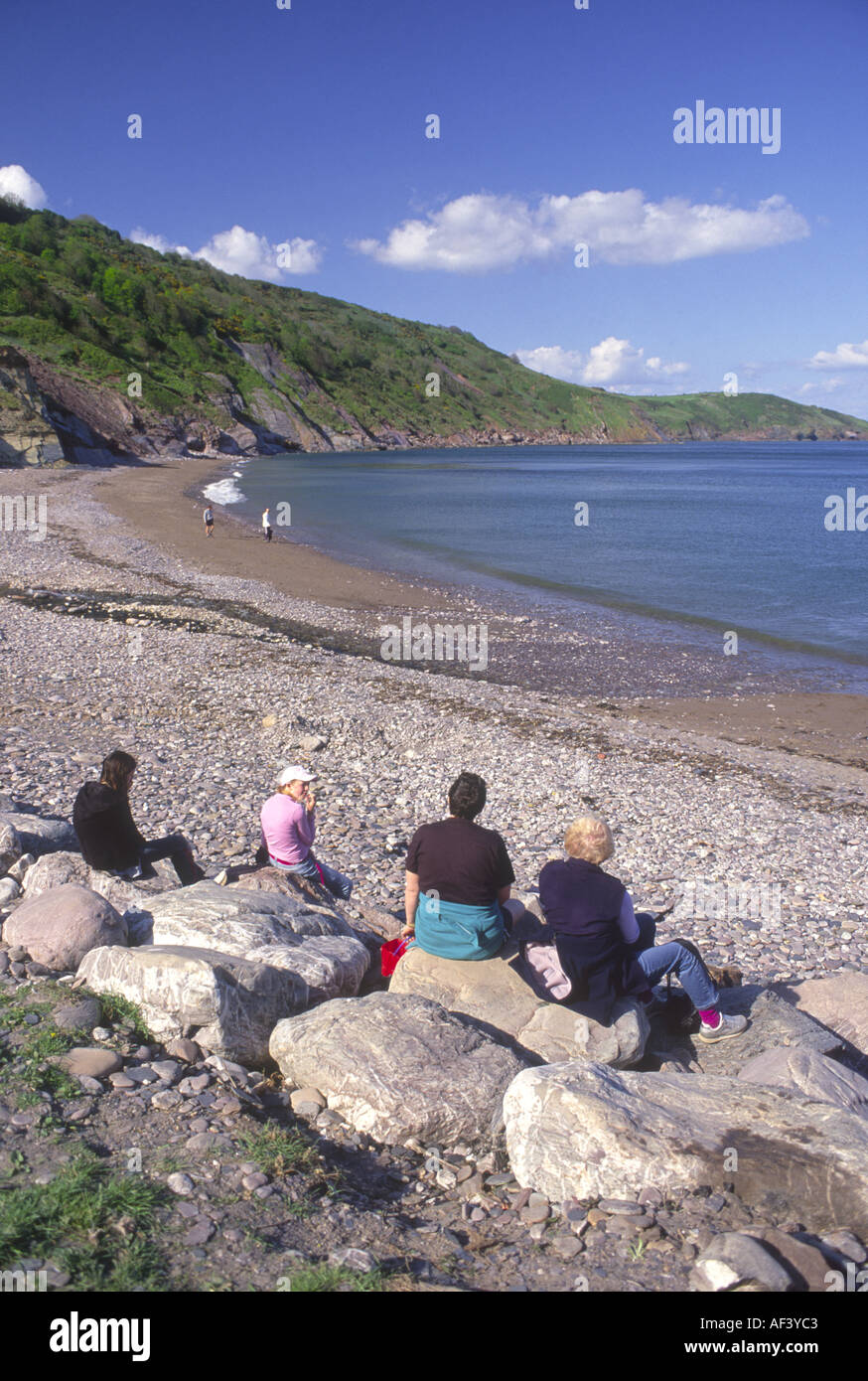 Man Sands Beach South West Coast Path Brixham Stock Photo - Alamy