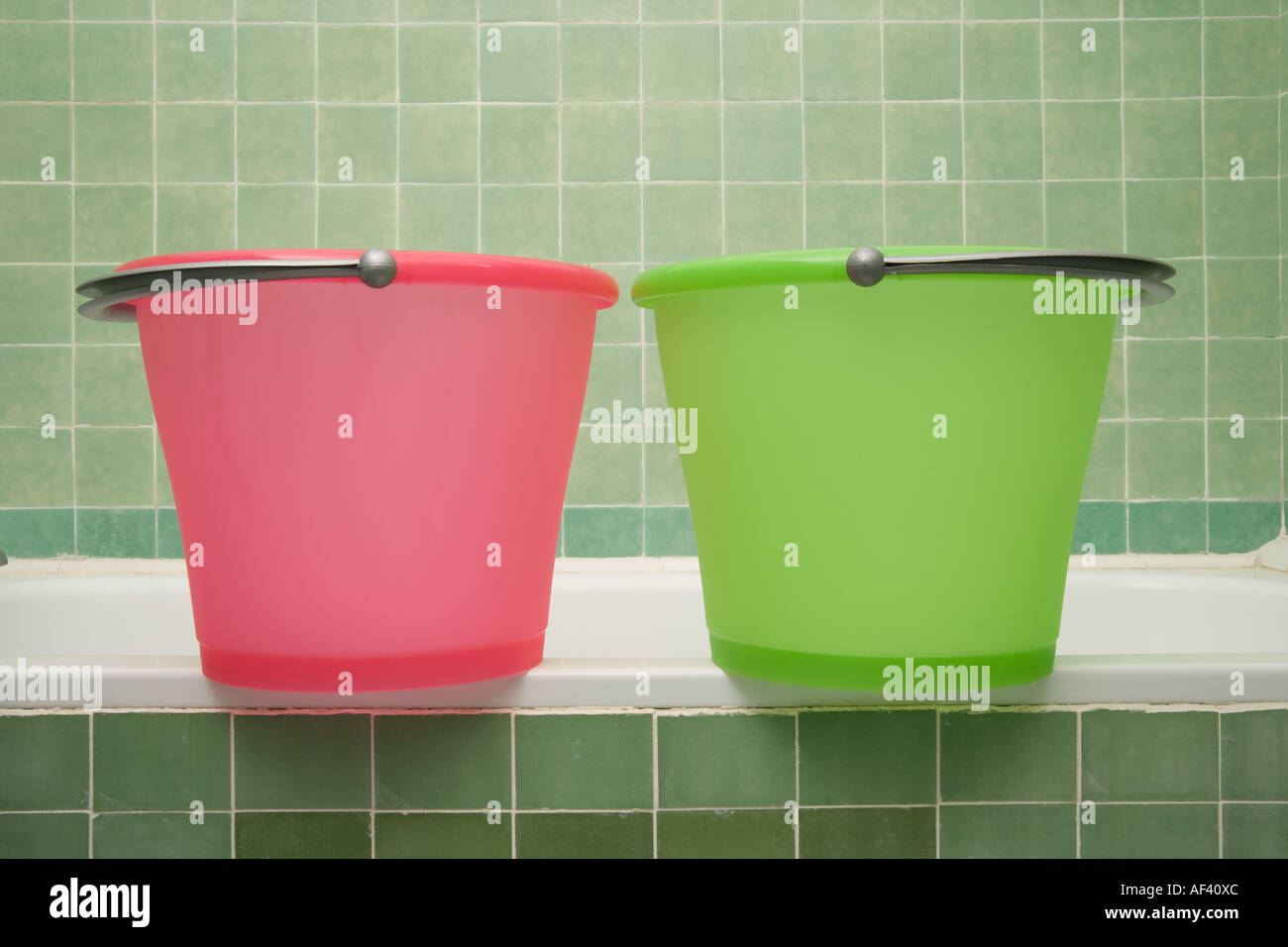 Two Buckets On A Bath High Resolution Stock Photography and Images - Alamy