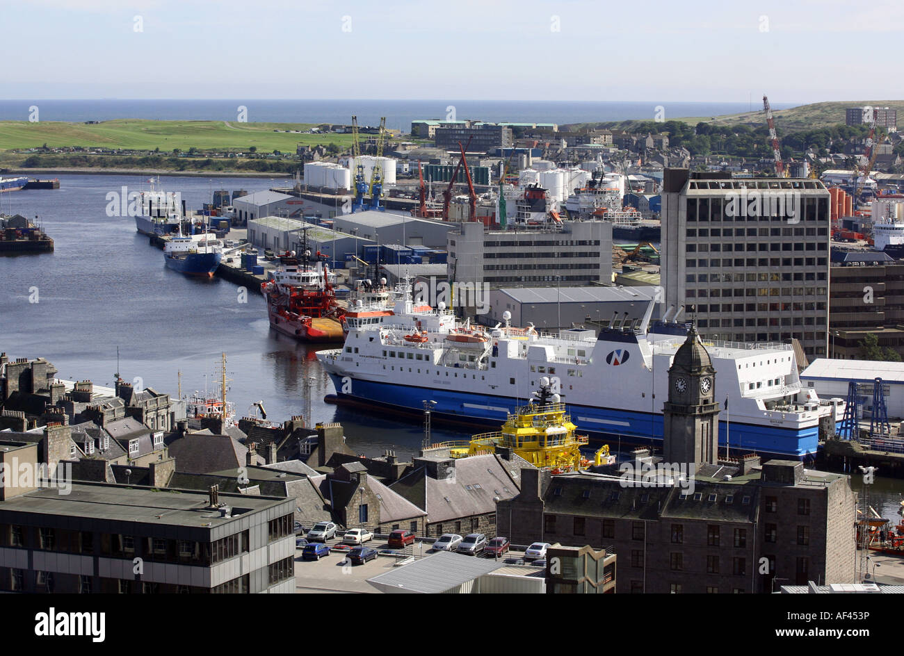 Aberdeen harbour aerial view hi-res stock photography and images - Alamy