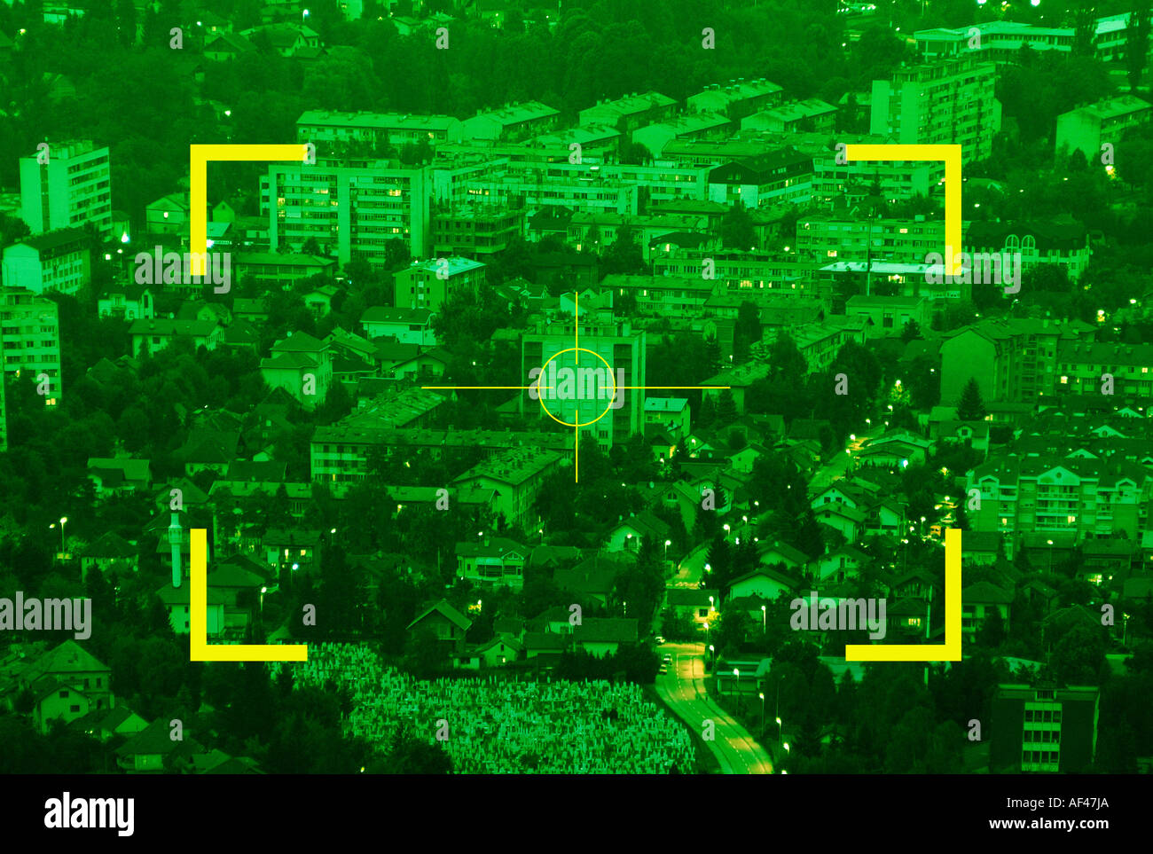 Pilots View Through an Image Intensified Night Sight of a Ground Target ...