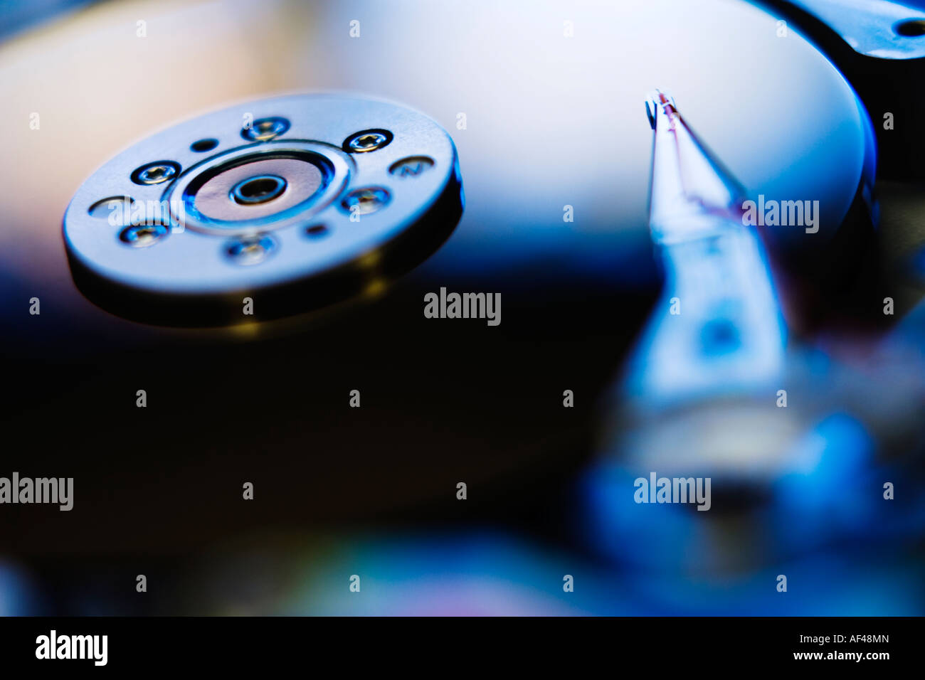 Computer hard drive disc and arm Stock Photo - Alamy