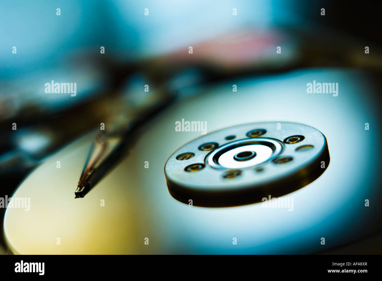 Computer hard drive disc and arm Stock Photo - Alamy