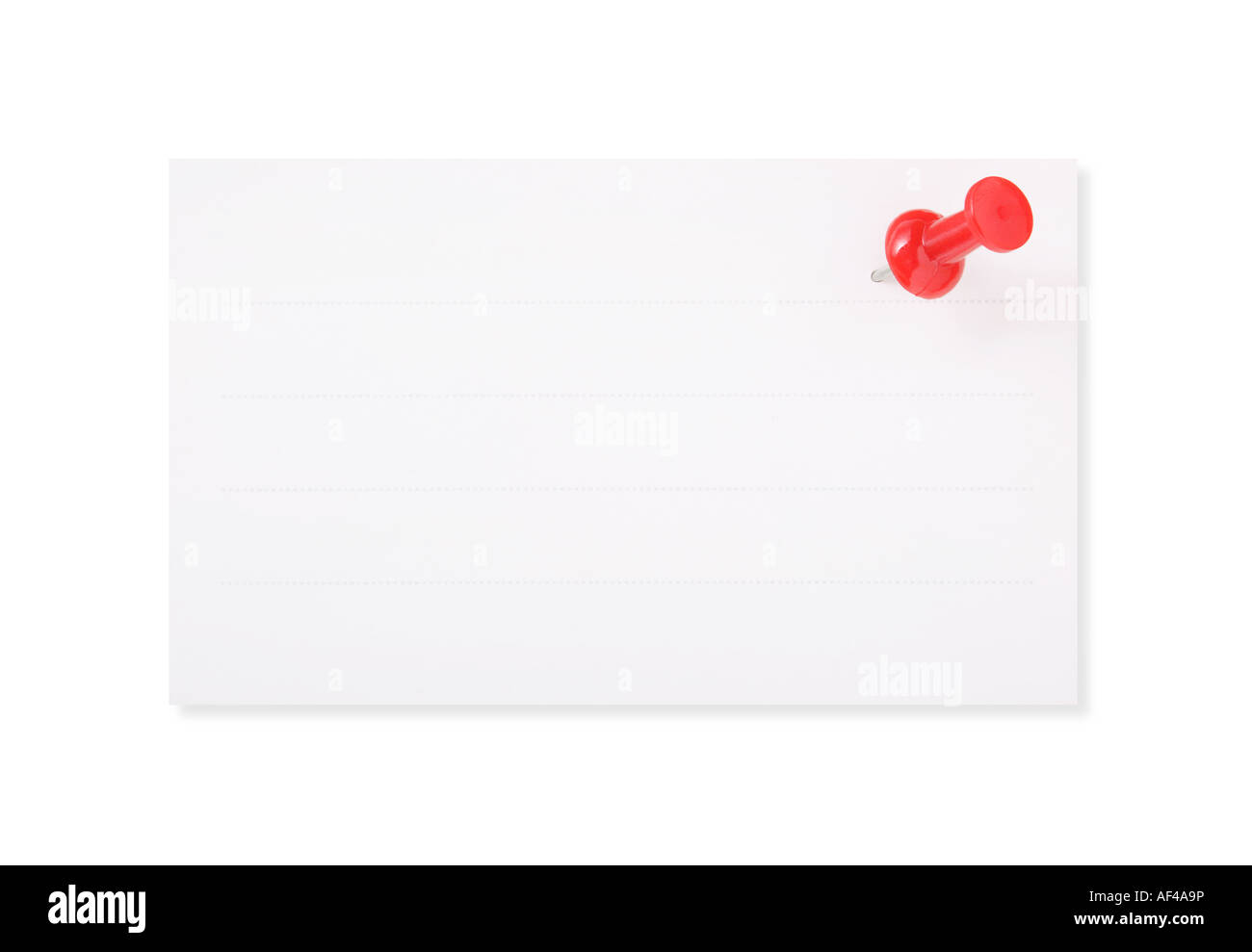 White Paper and Red Push Pin Stock Photo - Alamy