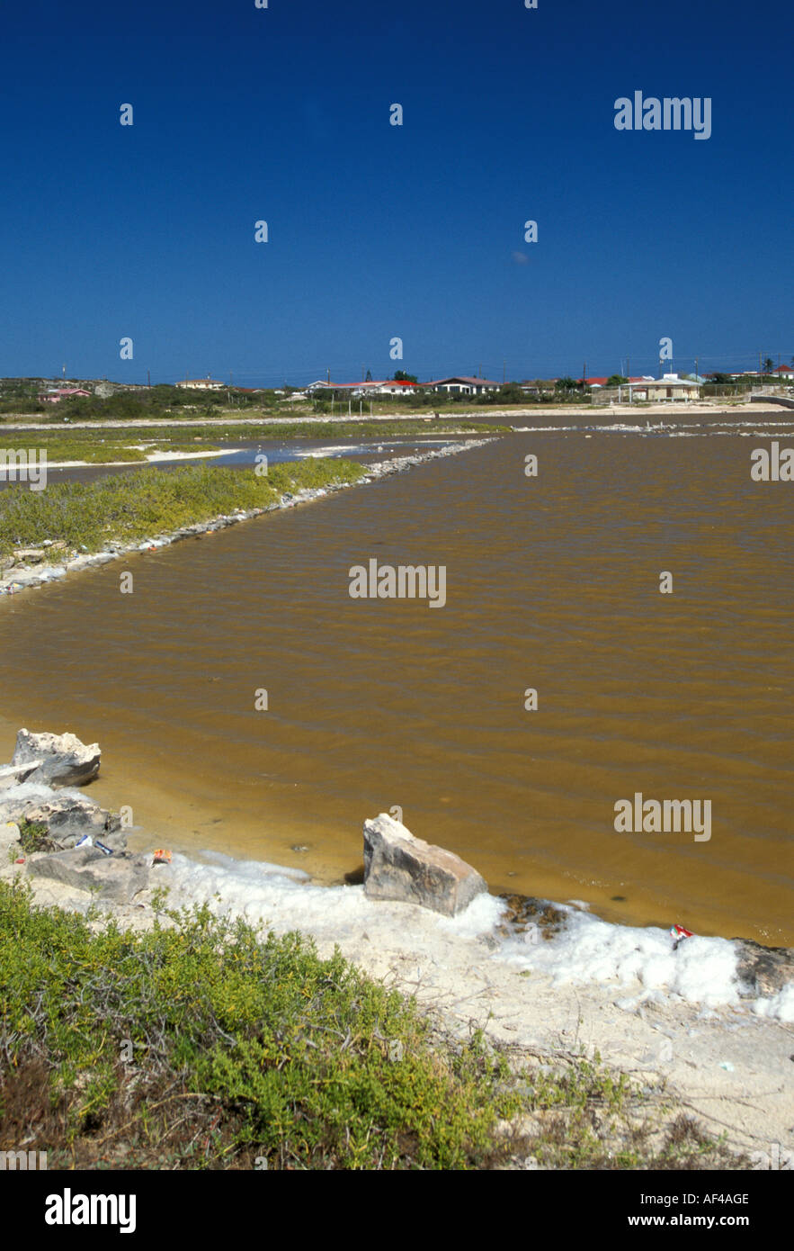 Grand Turk Island Turks and Caicos Islands salt pan Stock Photo - Alamy