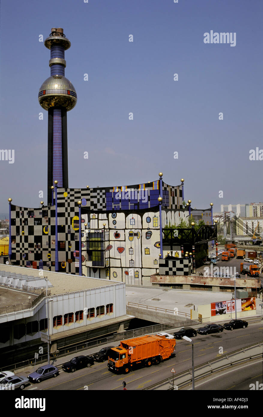 Power-station made by the artist Friedensreich Hundertwasser, Vienna ...