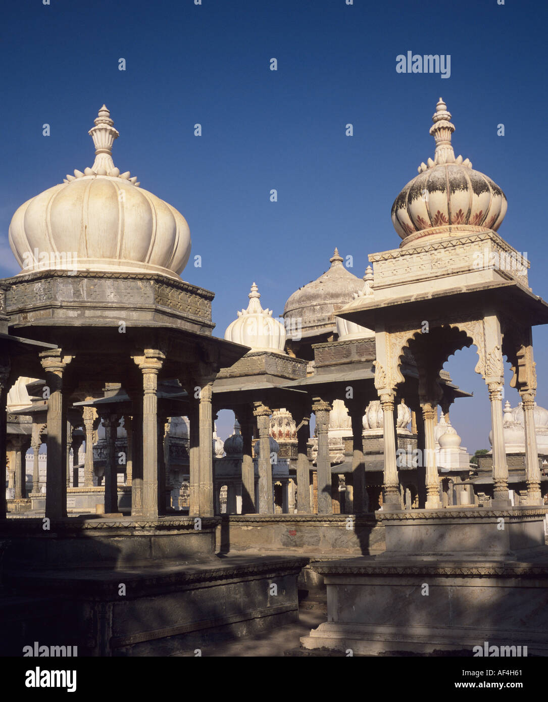 Chattris or cenotaphs Ahar Udaipur Rajasthan India Stock Photo - Alamy