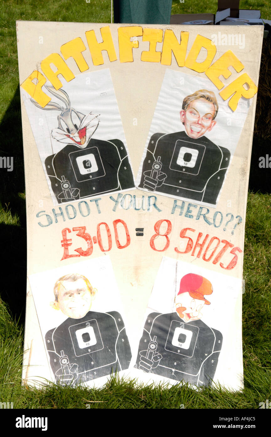 Shooting targets at Herefordshire Country Fair Sellack England UK with ...