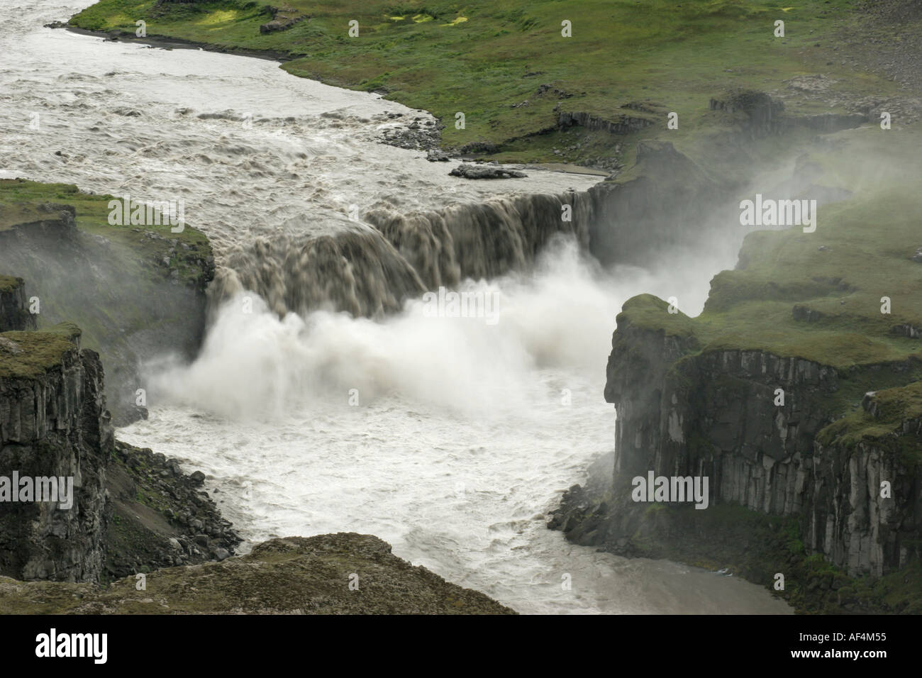 Hafragilsfoss Waterfall in north eastern Iceland Stock Photo - Alamy