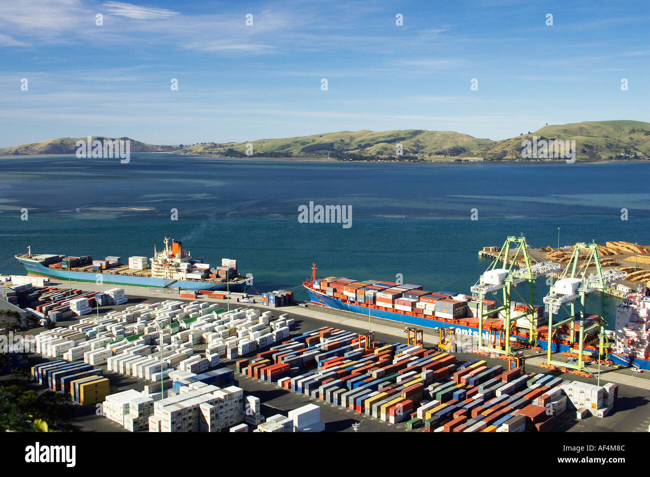 Container Terminal Port Chalmers Otago Harbour Dunedin South Island New ...