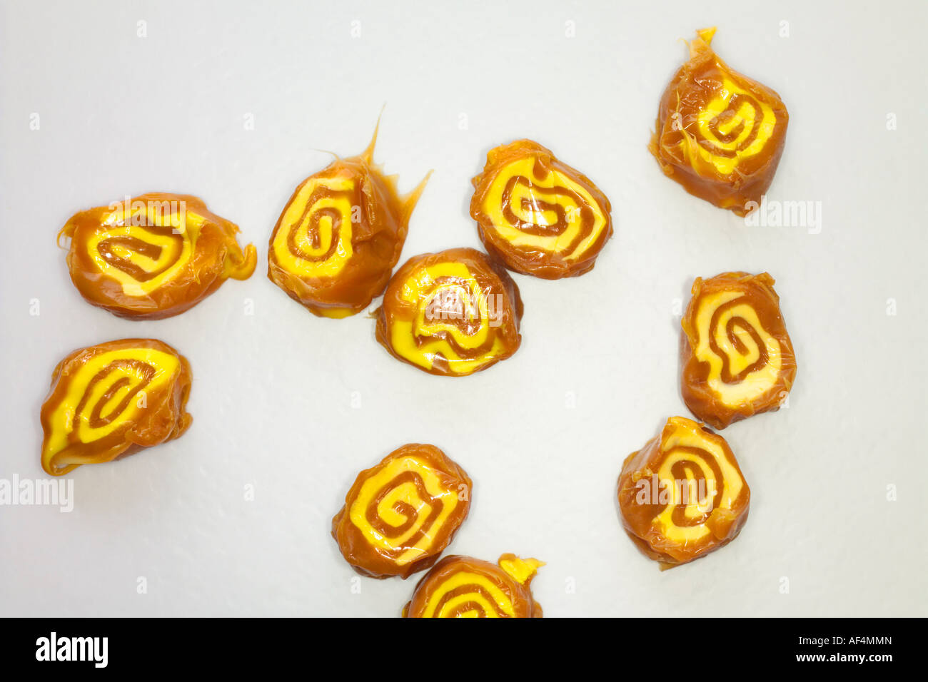 banana toffee whirls Stock Photo - Alamy