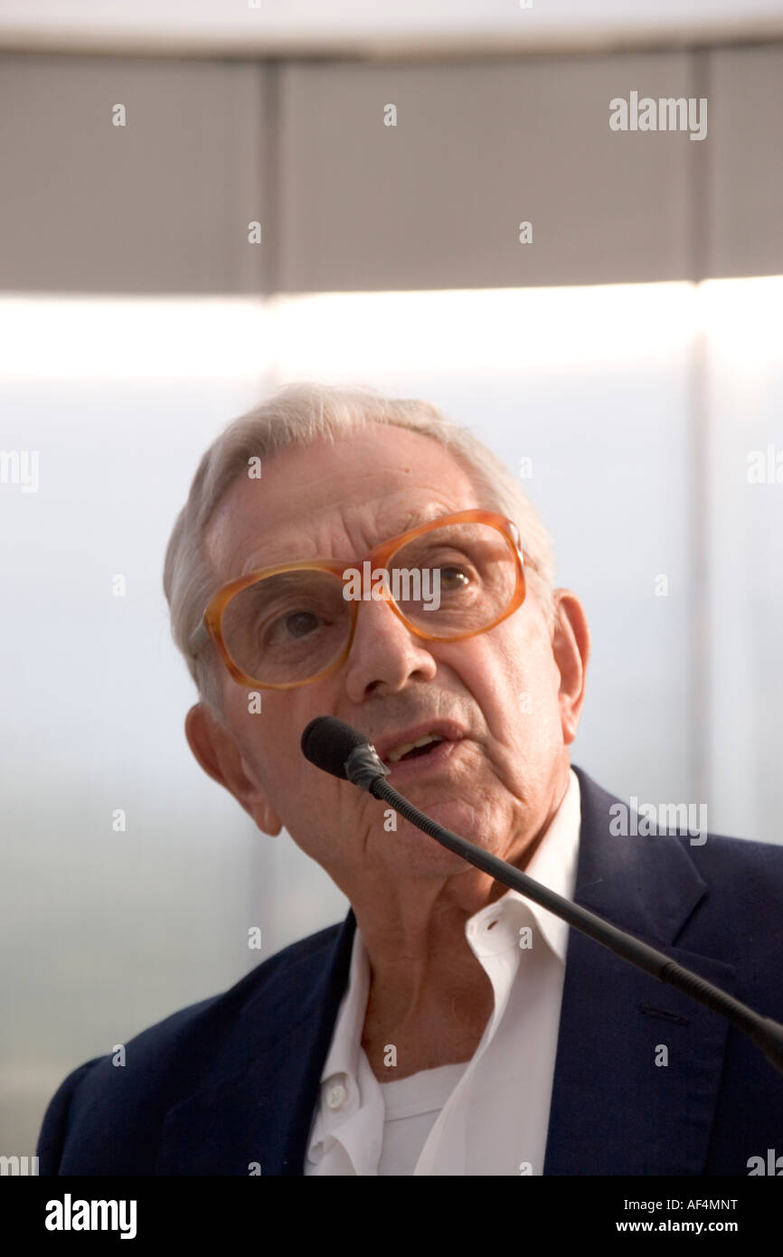 James Bond 007 Production Designer Sir Ken Adam being interviewed at ...