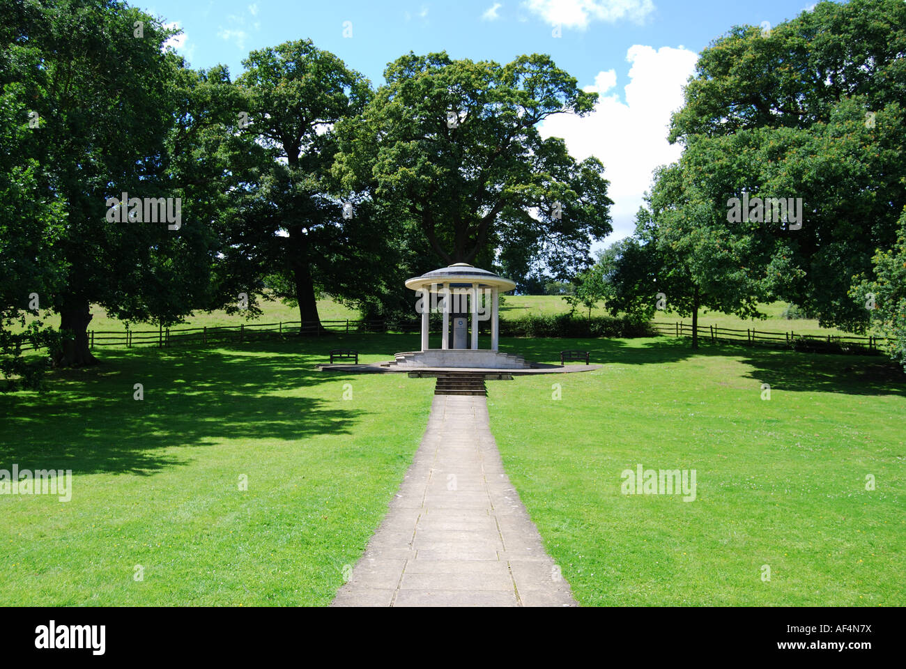 Magna Carta Memorial, Runnymede, Surrey, England, United Kingdom Stock ...