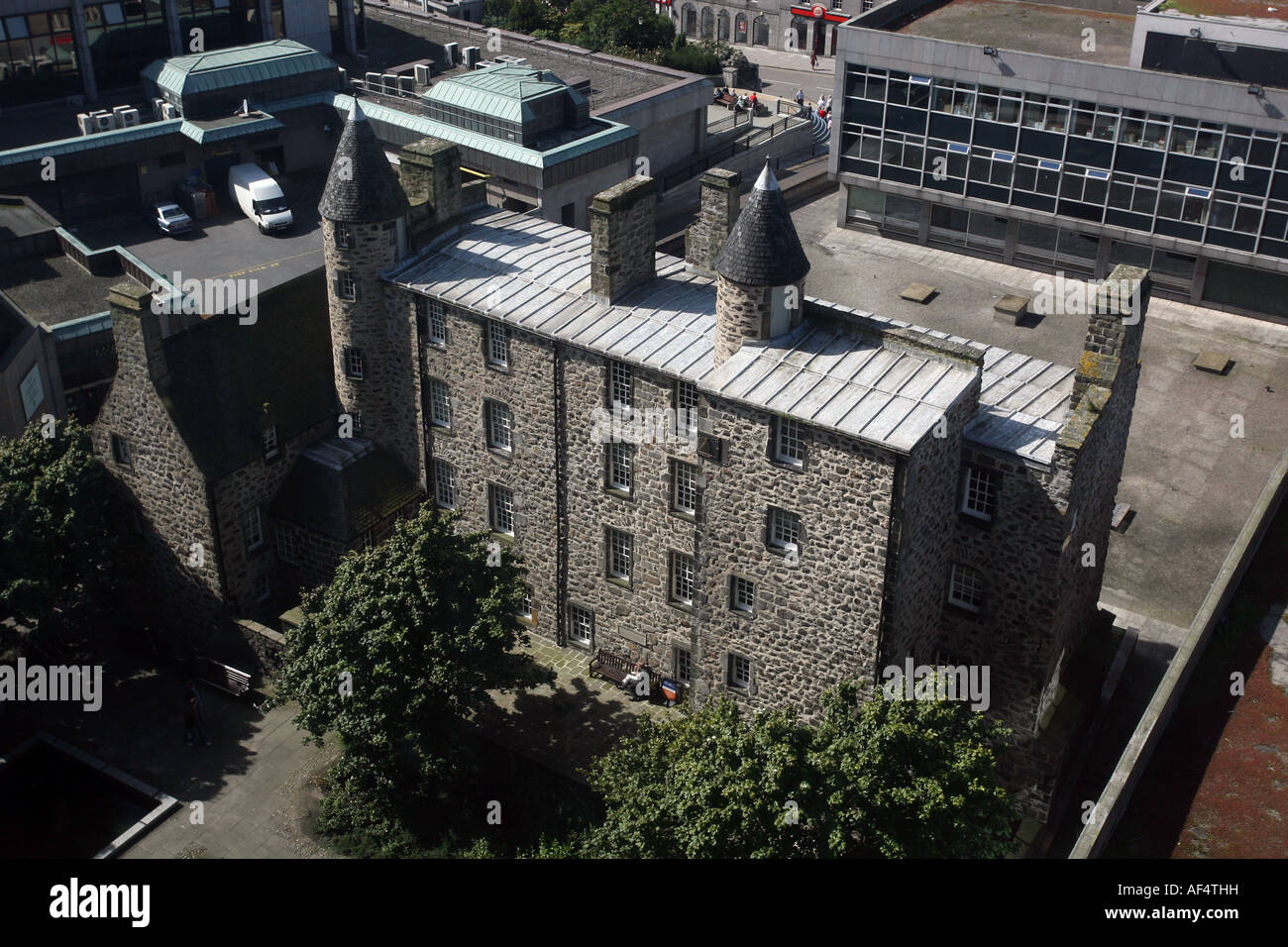 Provost Skene House in Aberdeen, Scotland, UK as seen from above with ...