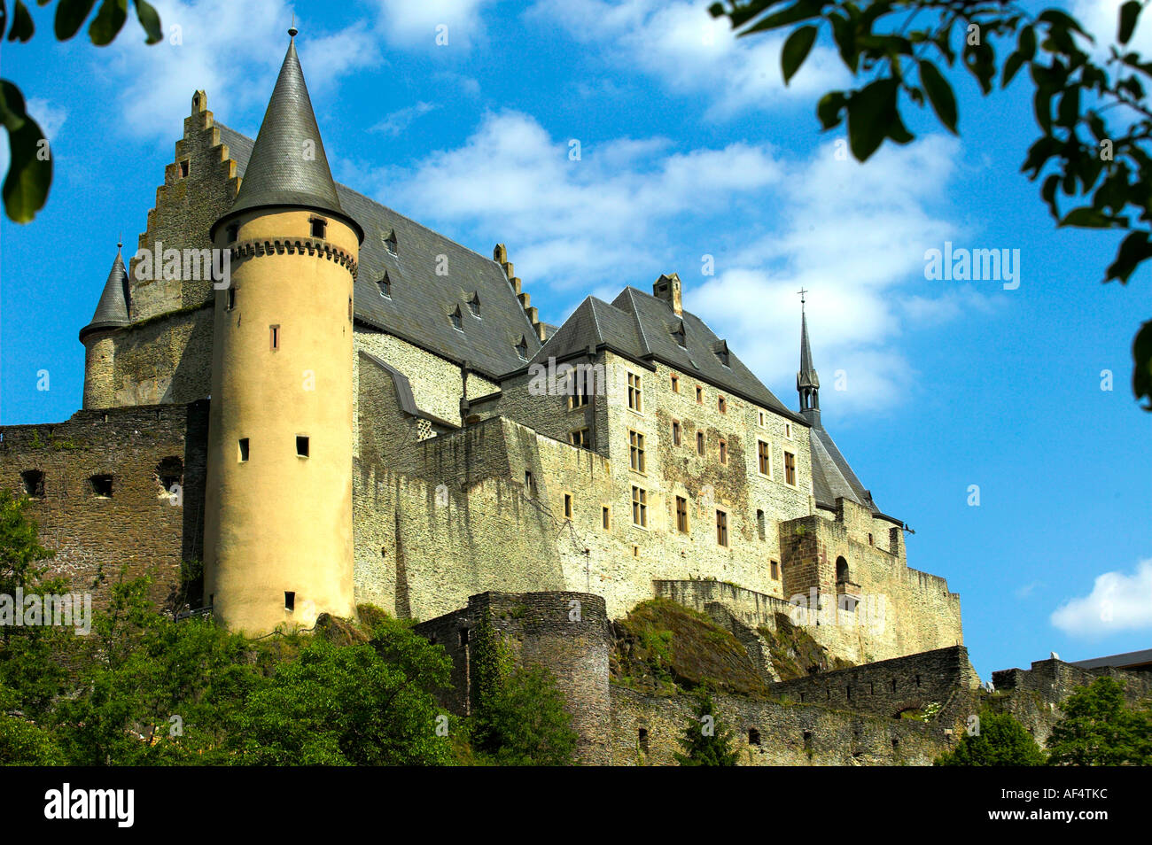 Luxembourg Vianden Castle Stock Photo - Alamy