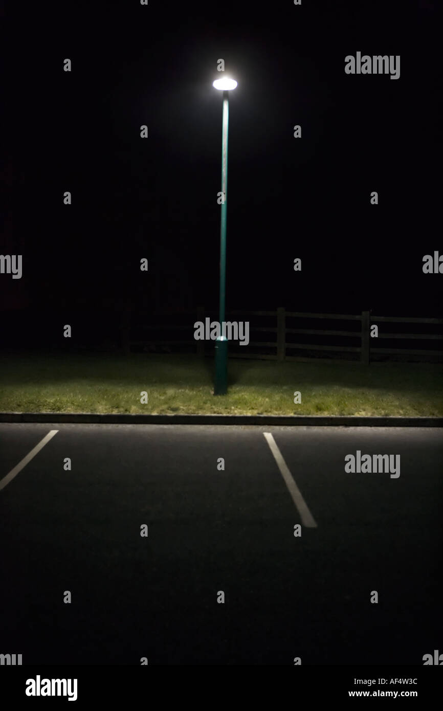 empty car park at night Stock Photo - Alamy