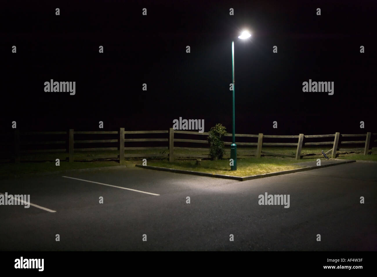 empty car park at night Stock Photo - Alamy
