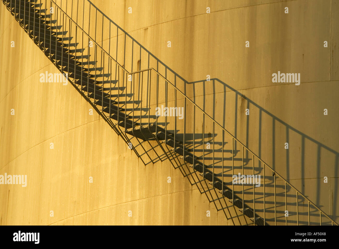 Steps on a storage tank Stock Photo - Alamy