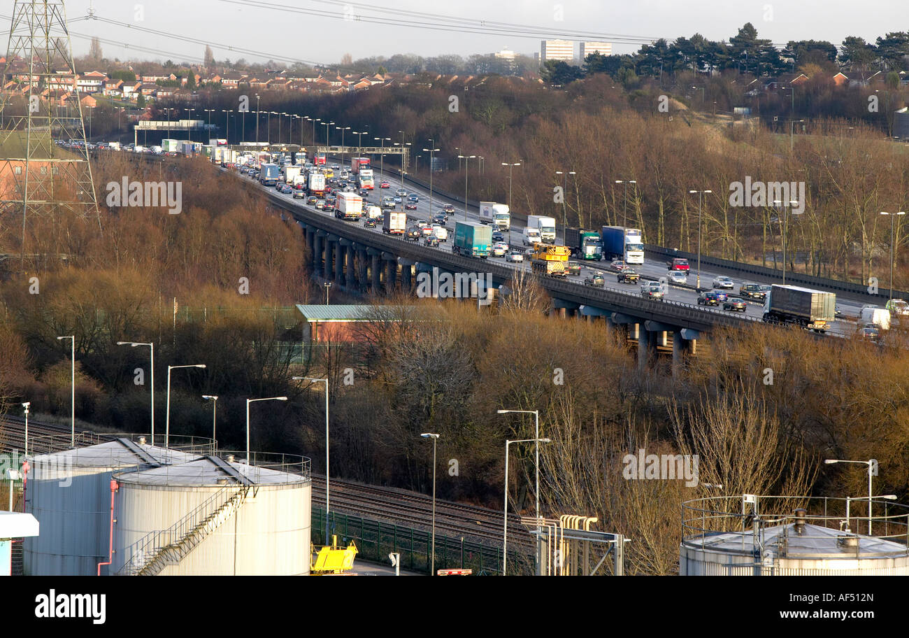 Spaghetti junction m6 motorway birmingham hi-res stock photography and ...