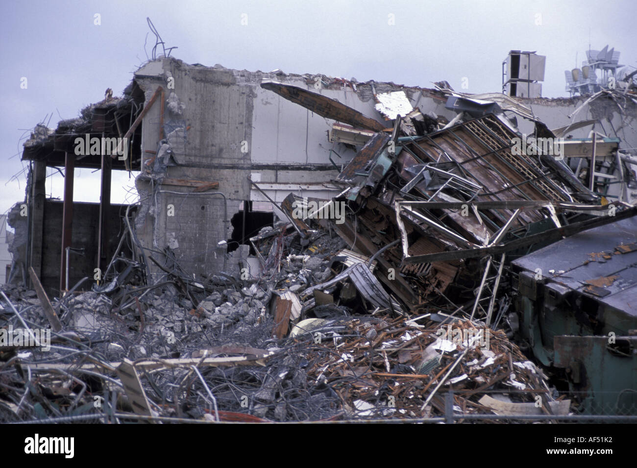 Demolished building in a town Stock Photo - Alamy