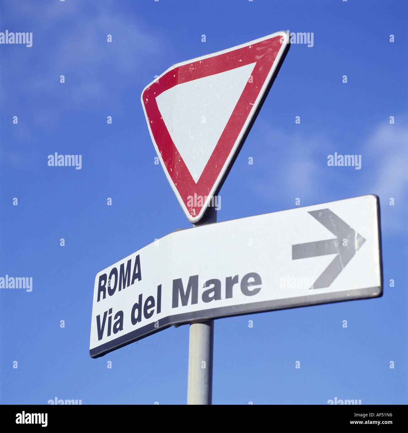 Low angle view of a sign board Stock Photo - Alamy