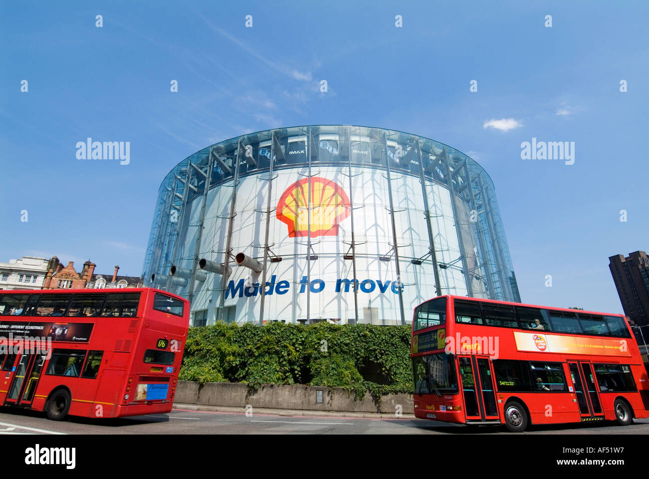 imax theatre London UK housed in a glass cylinder seven storeys high ...