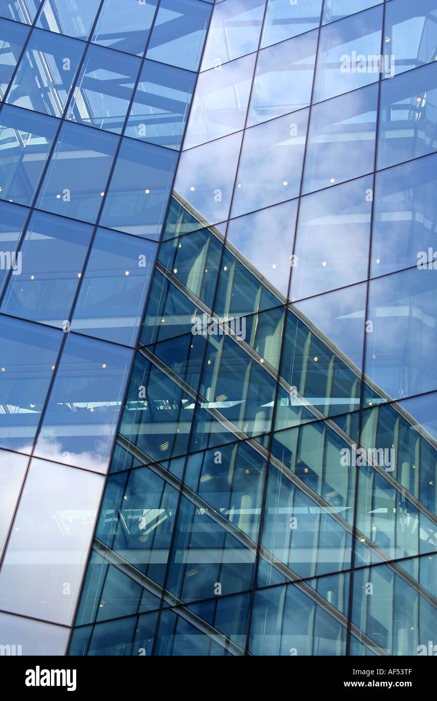 Refection on office windows Stock Photo - Alamy