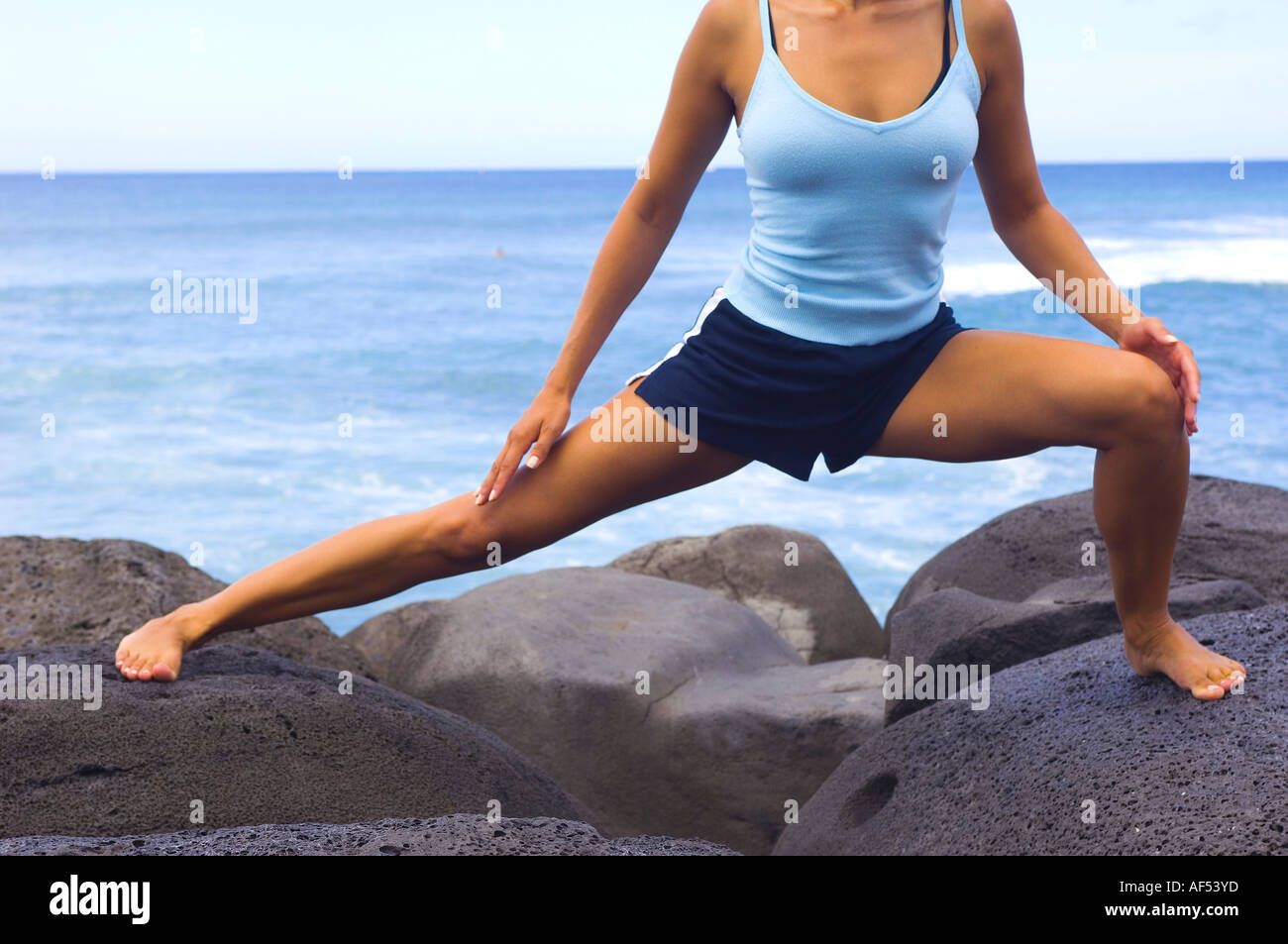 Woman shorts tank top hi-res stock photography and images - Alamy