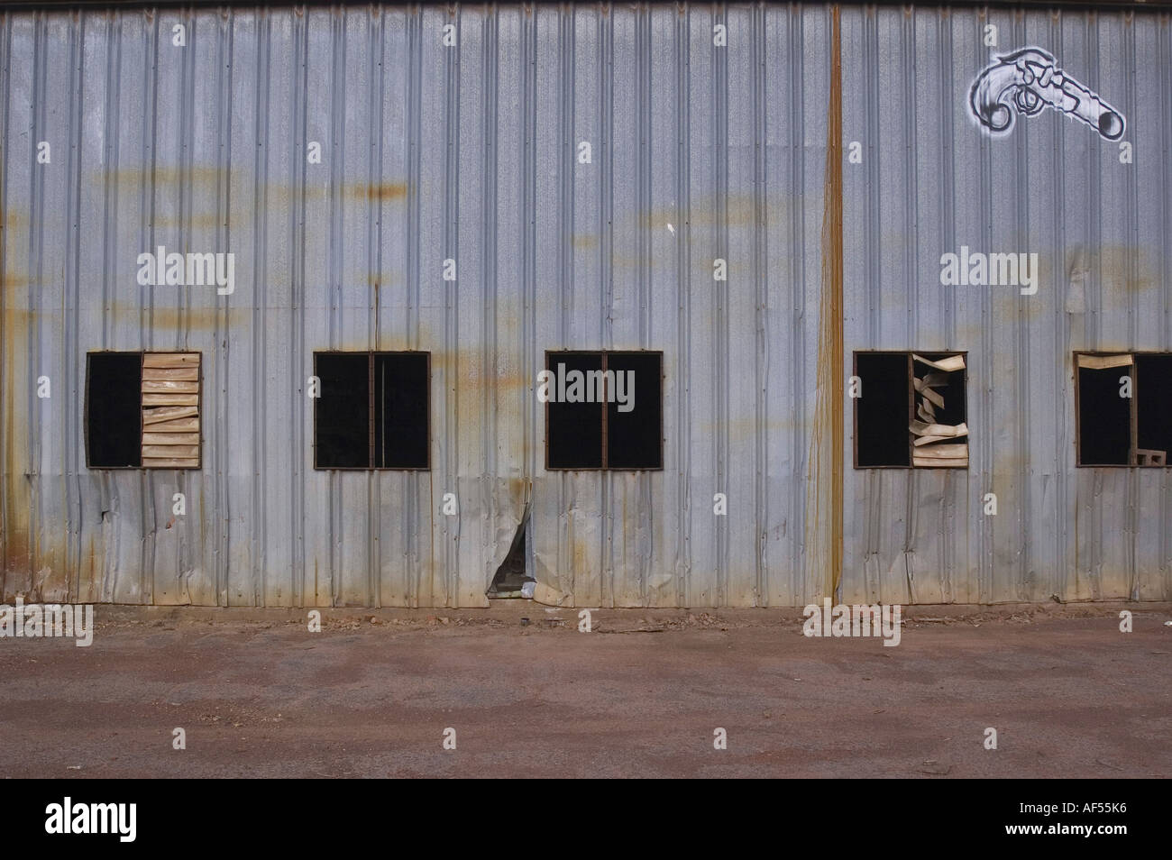 Windows of a warehouse Stock Photo - Alamy