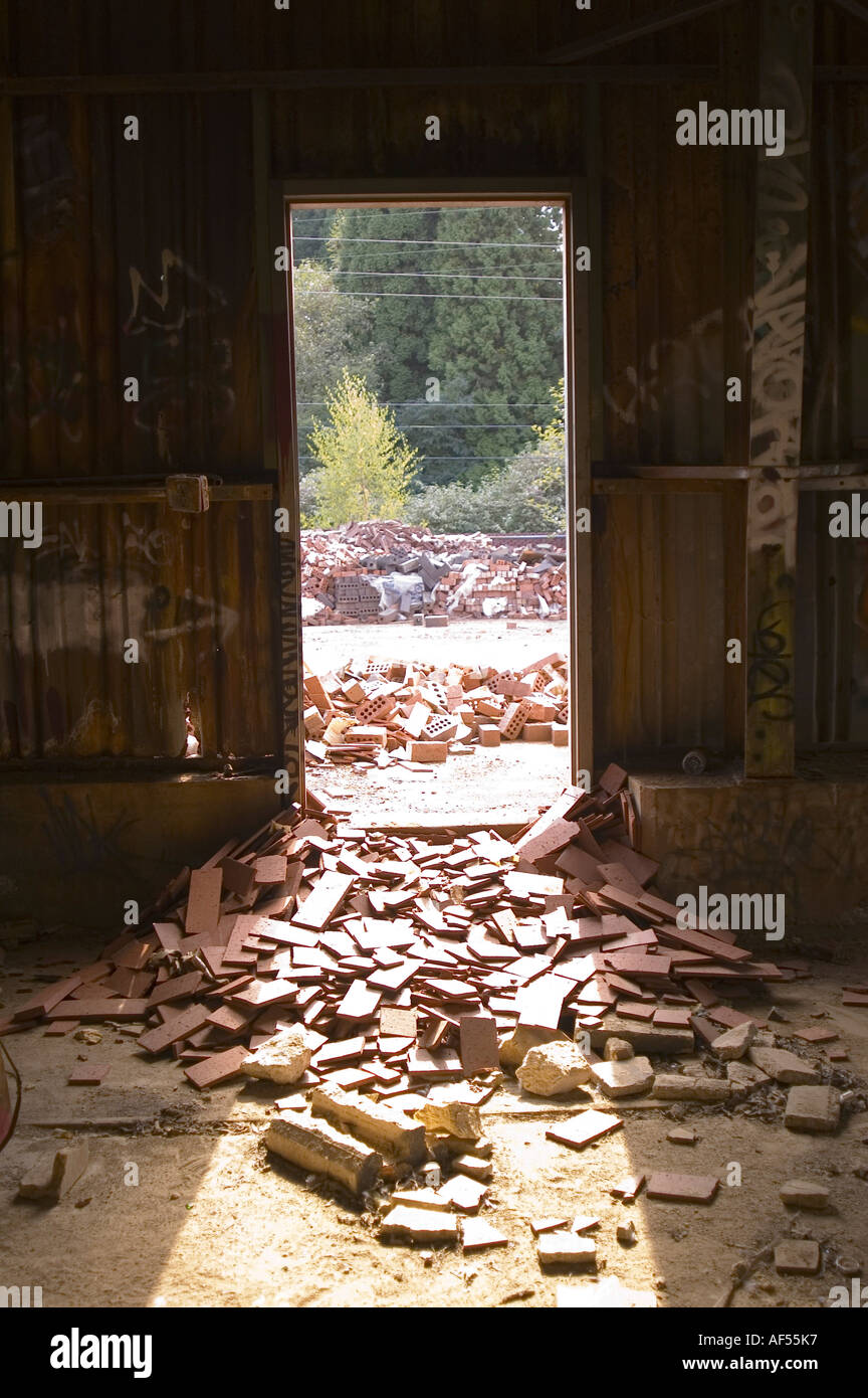 Interior of a dilapidated building Stock Photo - Alamy