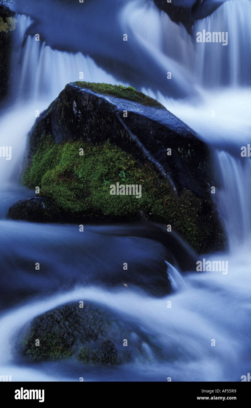 Water flowing on rocks Stock Photo - Alamy