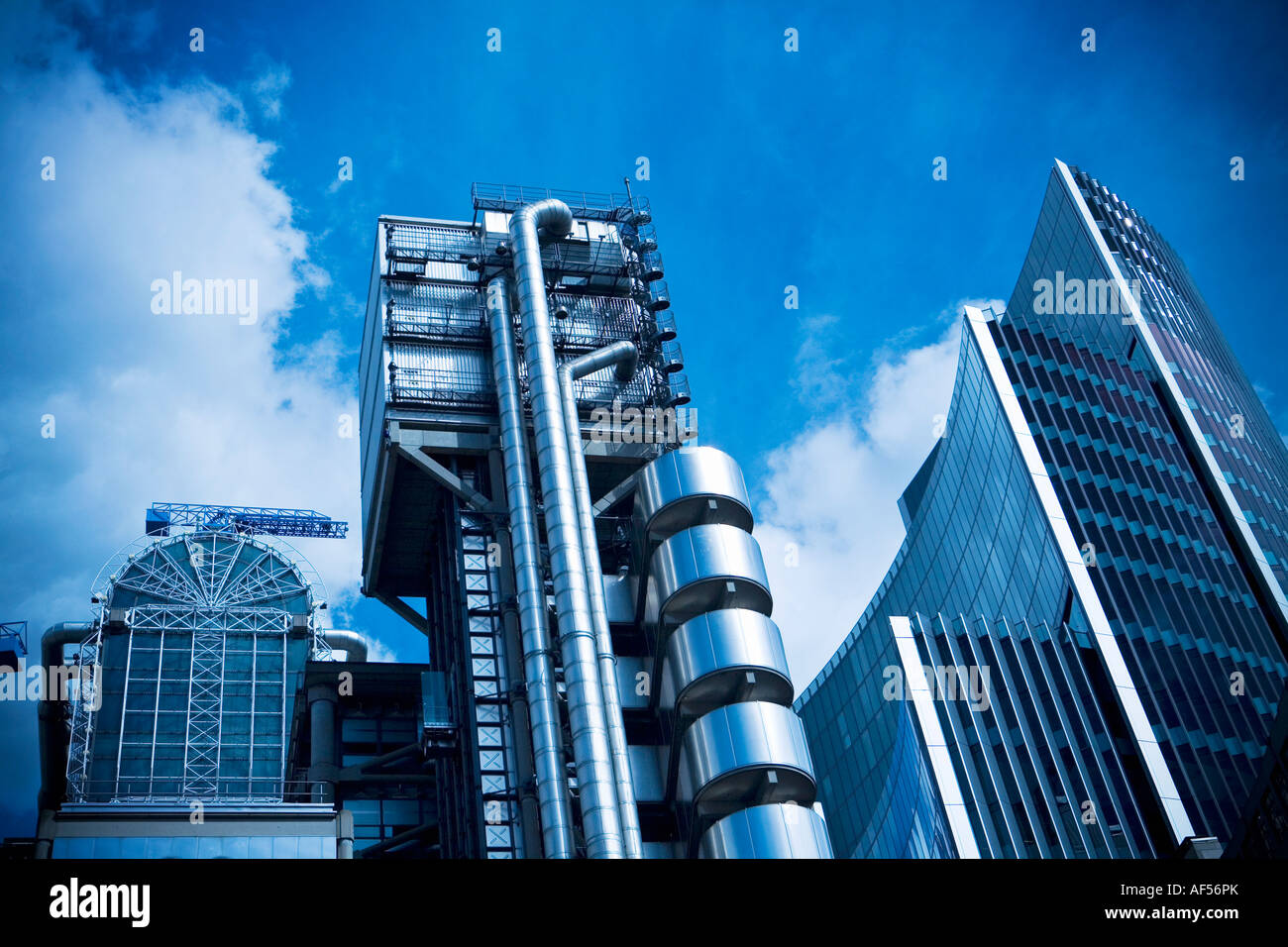 Lloyds building left and Willis buiiding right Stock Photo - Alamy