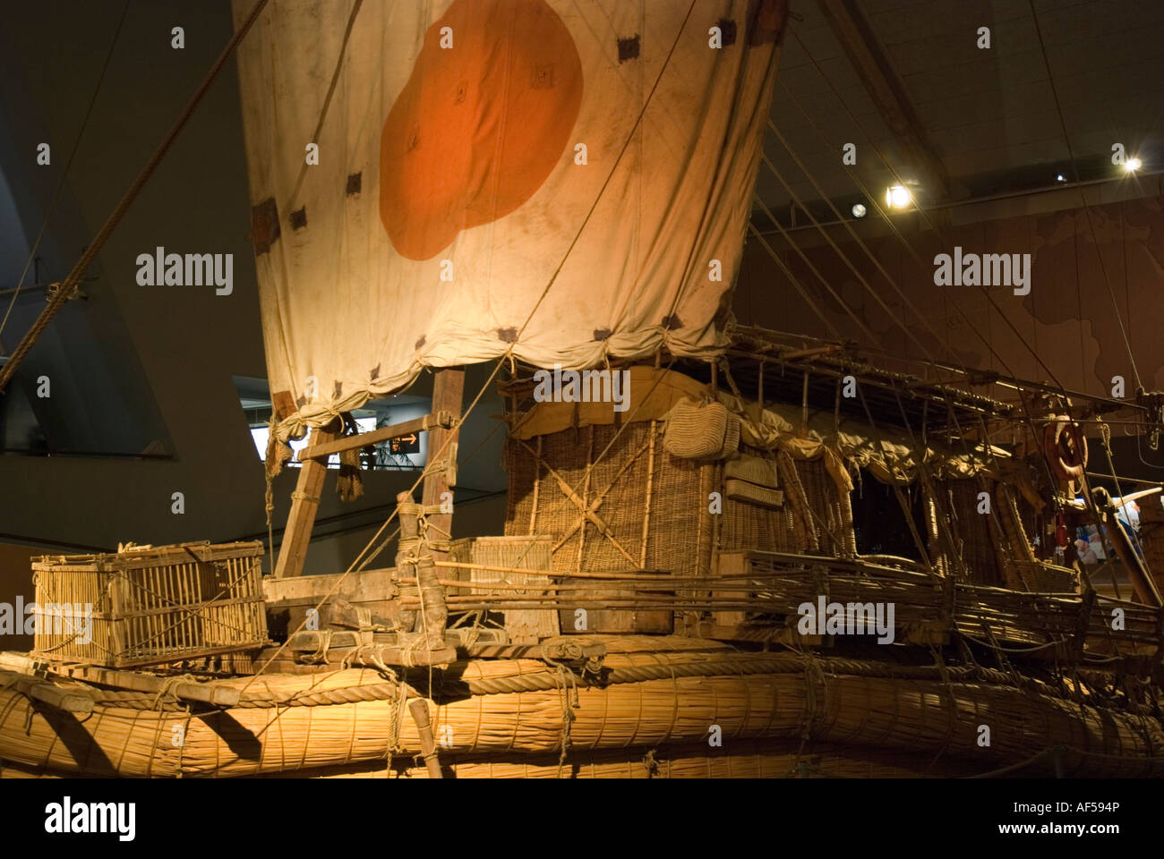 The original Ra II papyrus raft used by Thor Heyerdahl Stock Photo - Alamy
