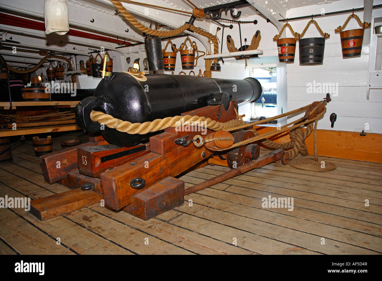 Iron hull battleship canon hi-res stock photography and images - Alamy