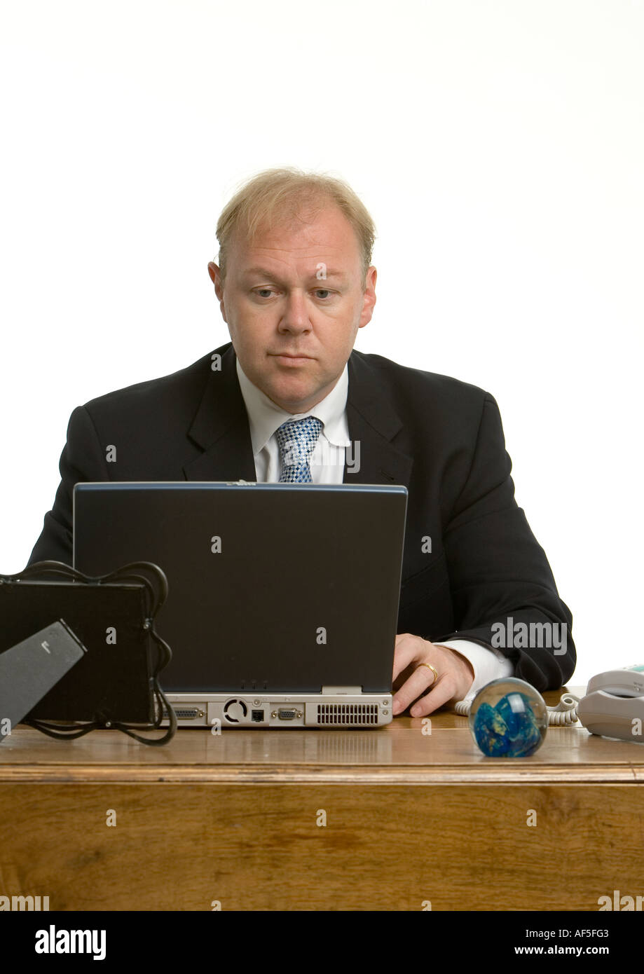 Business man using computer Stock Photo - Alamy