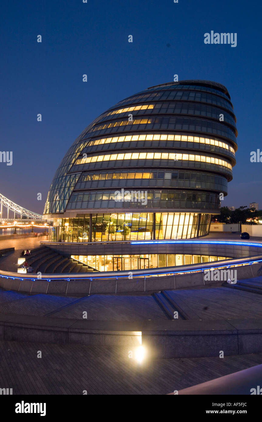 mayor of londons office building city hall at night england uk Stock ...