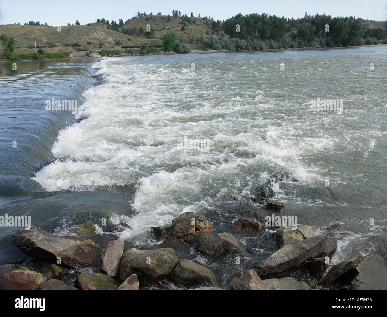 Whitewater in Yellowstone River Stock Photo - Alamy