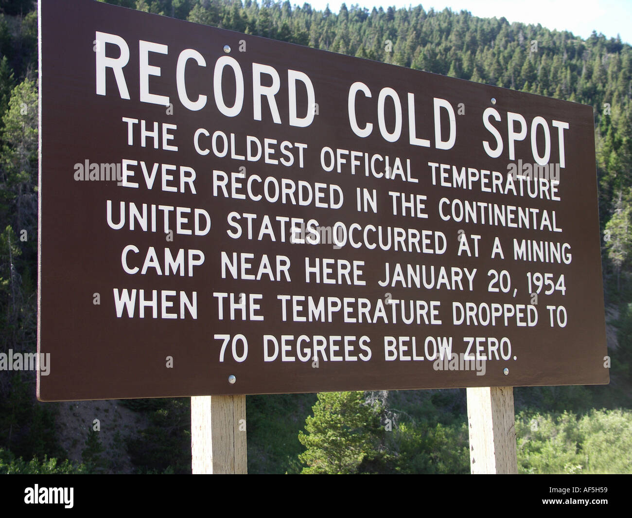 Record Cold Spot USA Stock Photo - Alamy