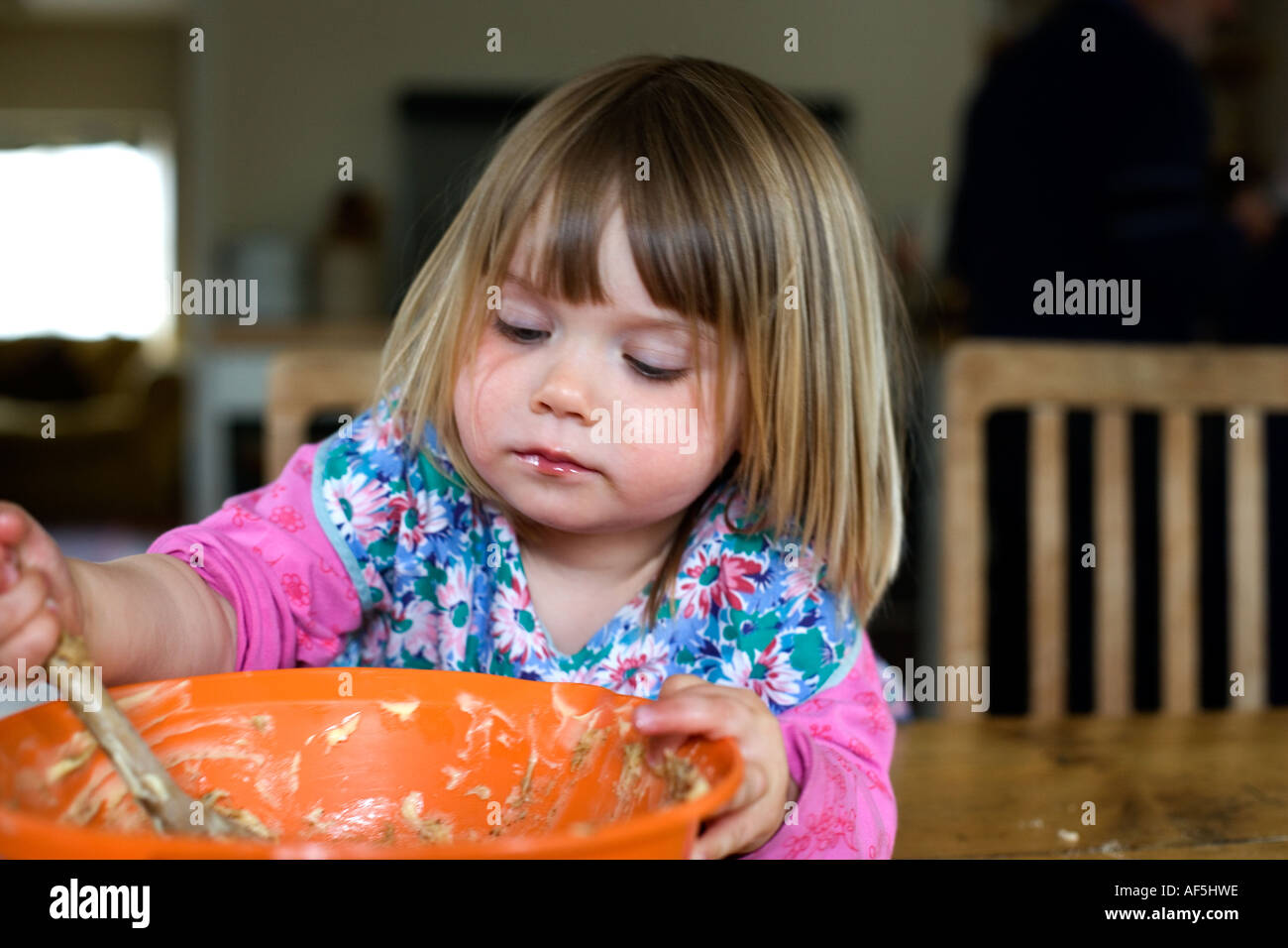 Child baking cakes messy hi-res stock photography and images - Alamy