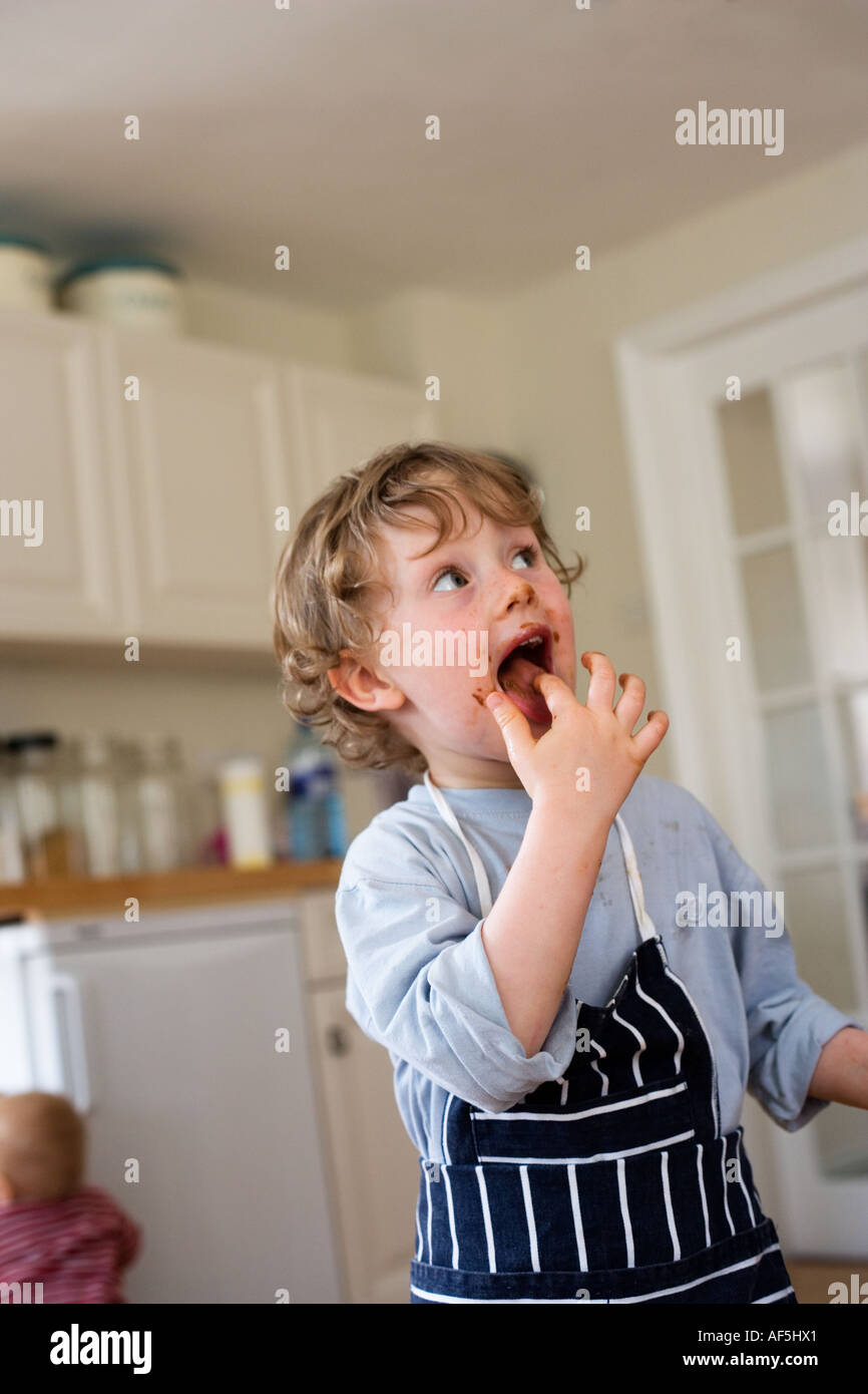 boy making cake Stock Photo - Alamy