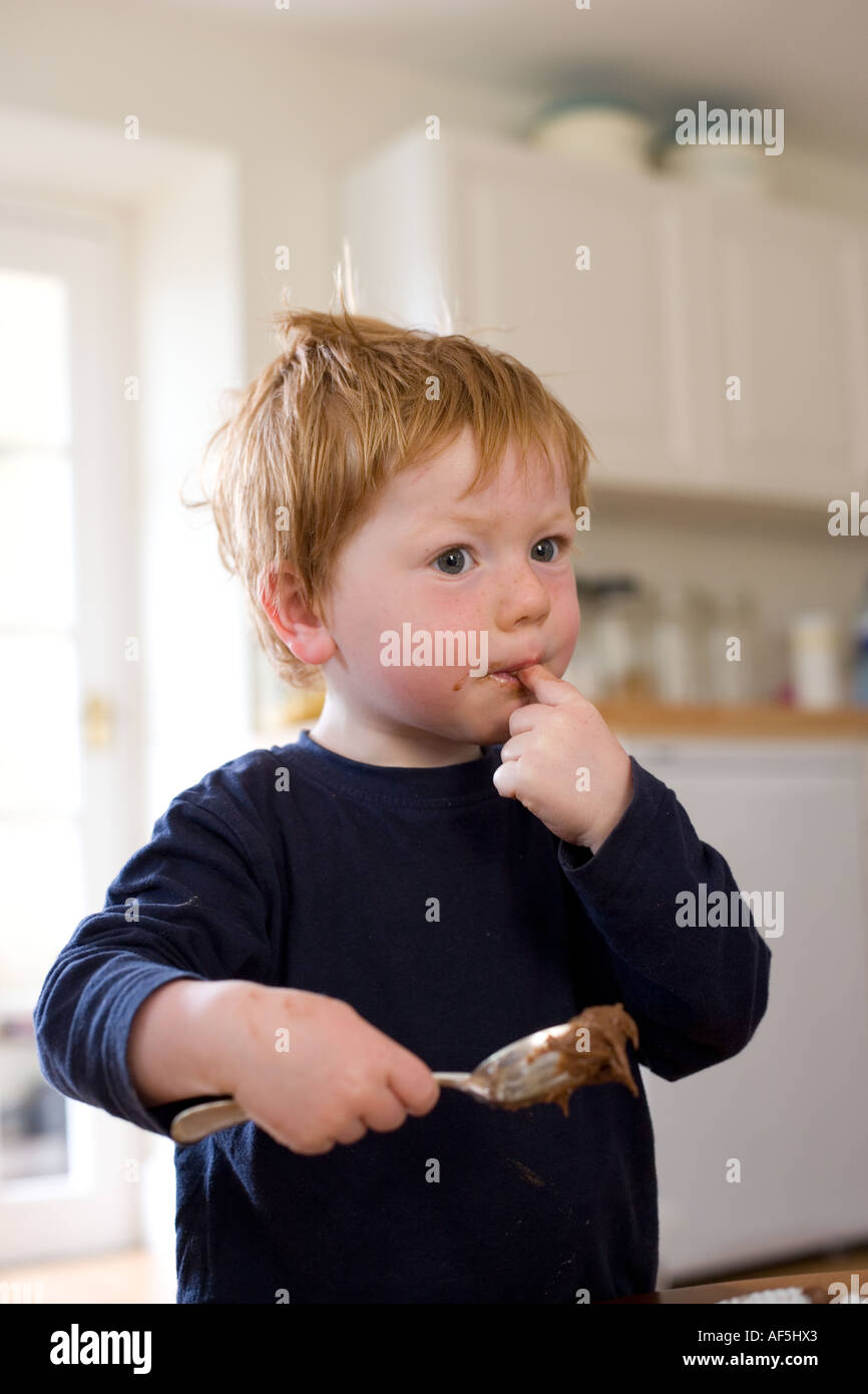 boy making cake Stock Photo - Alamy
